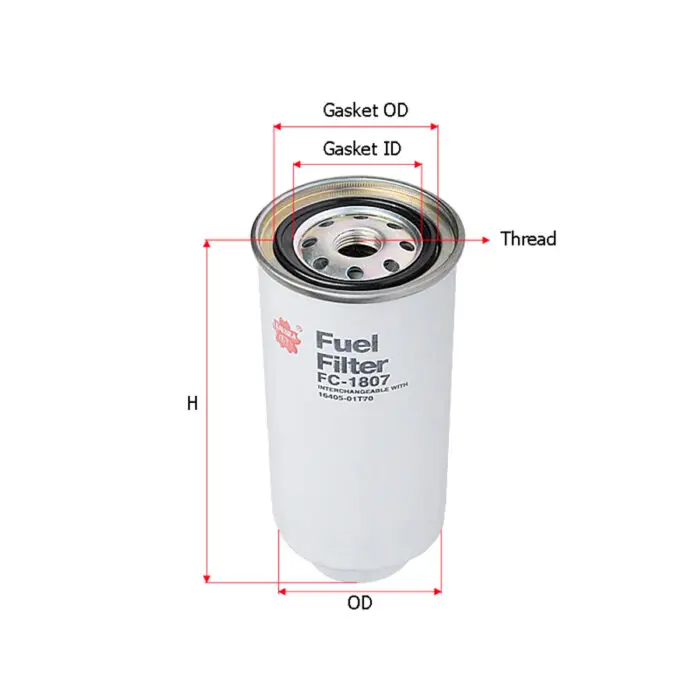 Fuel Filter Nissan D21 D22 D40 E25 W41 FD33 FD42 FD46 NV350 FC-1807 ...