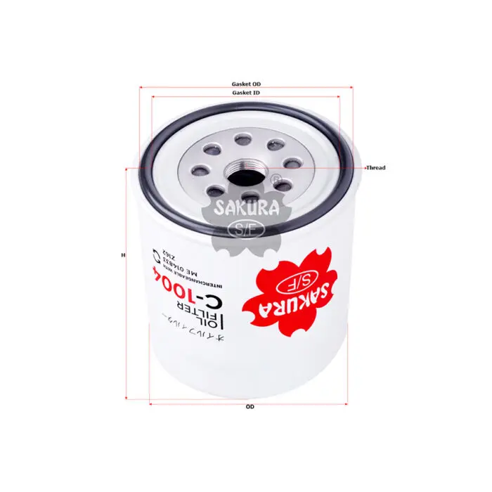 Oil Filter Mitsubishi Canter Rosa Large 4D30 31 UD Truck C-1004 Sakura ...